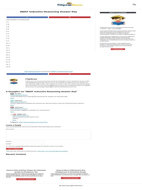 Inductive Reasoning Answer Key Pdf Human Communication Cognition
