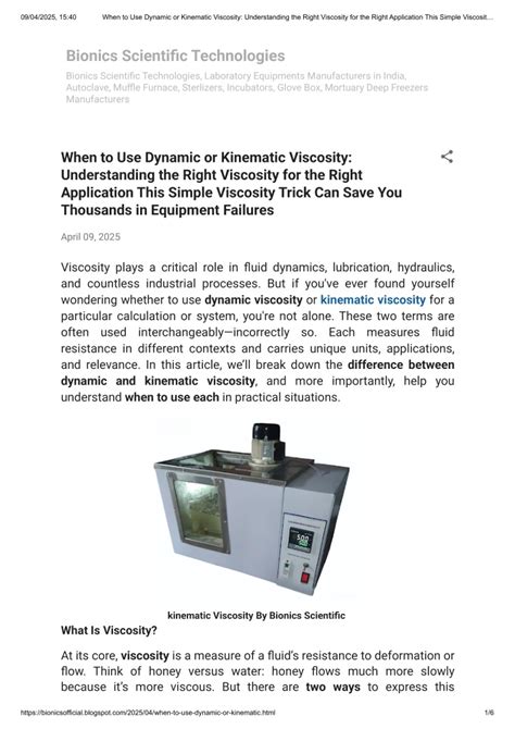 PPT When To Use Dynamic Or Kinematic Viscosity Understanding The Right Viscosity For The
