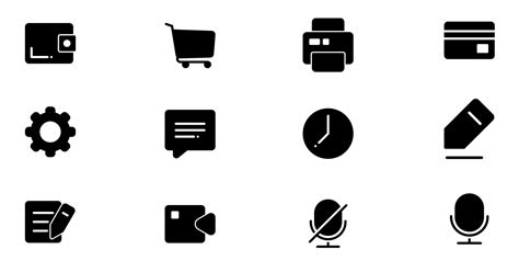 Collection Of Ui User Interface Icon Designs In Trendy Flat Style