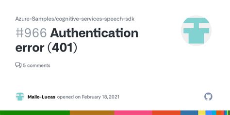 Authentication Error 401 · Issue 966 · Azure Samplescognitive Services Speech Sdk · Github
