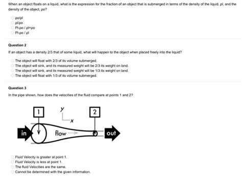 Solved When An Object Floats On A Liquid What Is The Chegg
