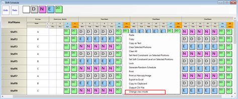 Shift And Task Schedule