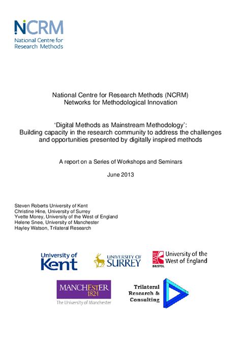 pdf ‘digital methods as mainstream methodology building capacity in