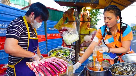 All About Beef Hard Working Couple Serving Spicy Steamed Beef Feet Organs With Prohok Sauce