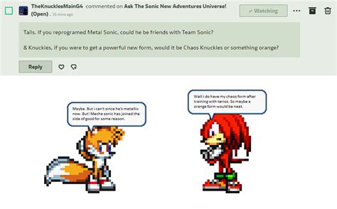 Ask Sonic New Adventures Question 13 By Justinpritt16 On Deviantart