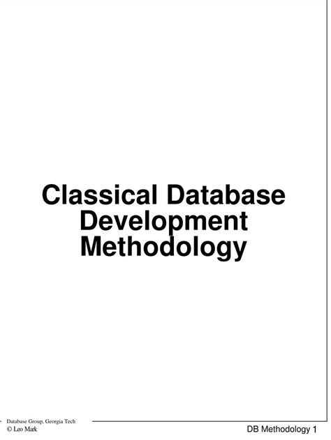 Ppt Classical Database Development Methodology Powerpoint