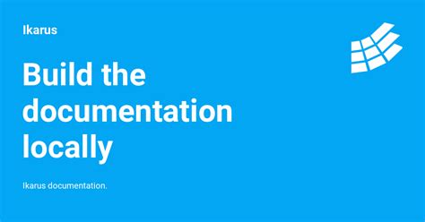 Build The Documentation Locally Ikarus
