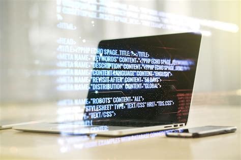 Premium Photo Double Exposure Of Abstract Programming Language On