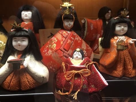 Traditional Japanese Dolls Hina Dolls During Girls Festival Or Hina