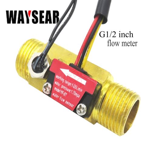 G12 Water Flow Sensor Hall Flowmeter With Tempera Grandado