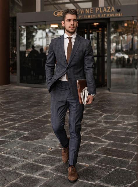 Grey Suit And Brown Shoes Outfit Ideas For Men Suits Expert