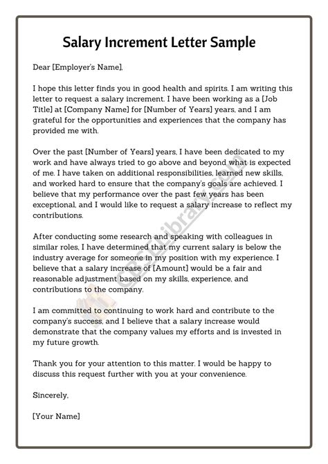 Salary Increment Letter Format Samples How To Write Salary Increment Letter Artofit