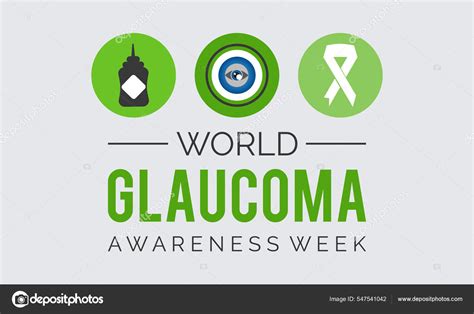 Glaucoma Awareness Week Vector Template Design Banner Card Poster