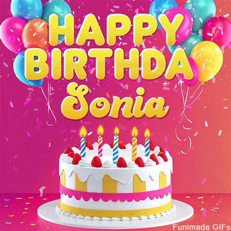 Fun And Colorful Animated Birthday Greeting For Sonia Download On