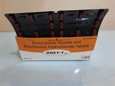 Doxy T Doxycycline Hyclate And Bromhexine Hydrochloride Tablets Strength