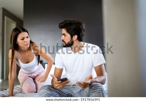 Couple Having Arguments Sexual Problems Bed Stock Photo Shutterstock