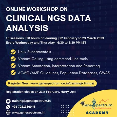 Genespectrum Academy On Linkedin Genomics Bioinformatics Clinicalngs Ngsdataanalysis Workshop…