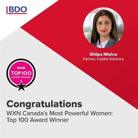 A Big Congratulations To Shilpa Mishra Cpa Mba On Being Named Womens Executive Network Wxn