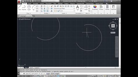 C00307 Drawing Arcs Autocad 2014 Tutorial Youtube