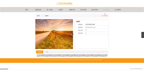二次元文化网站源码开题二次元网站源码 Csdn博客