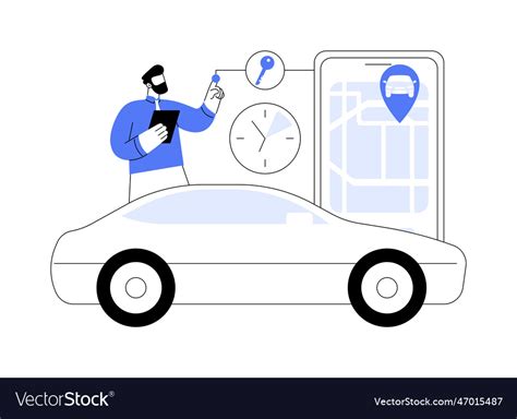 Carsharing Service Abstract Concept Royalty Free Vector