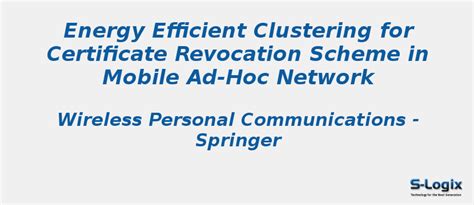 Energy Efficient Clustering For Certificate Ns2 Projects S Logix S Logix