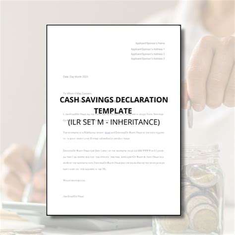 Cash Savings Declaration Template Ilr Set M Expert Immigration