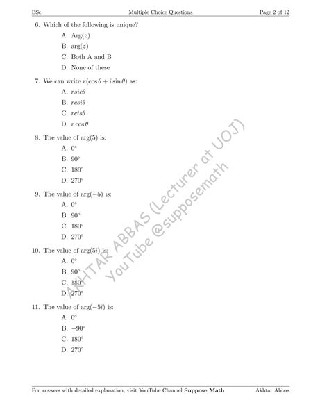 Solution Complex Analysis Mcqs Studypool