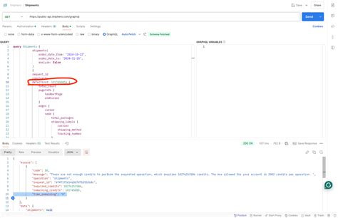 Credits Limit Growing Without Limit Graphql Api Shiphero Community
