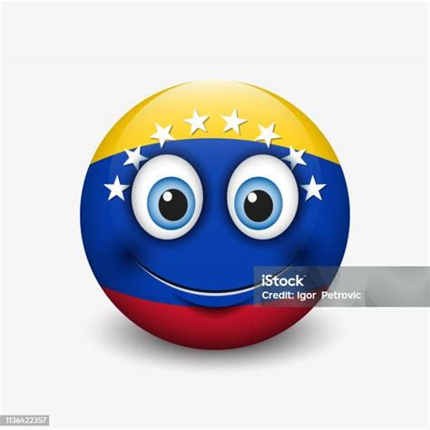 베네수엘라 국기 동기웃는벡터 일러스트와 함께 흰색 배경에 고립 된 귀여운 이모티콘 공 스포츠 장비에 대한 스톡 벡터 아트 및 기타 이미지 공 스포츠 장비 귀여운