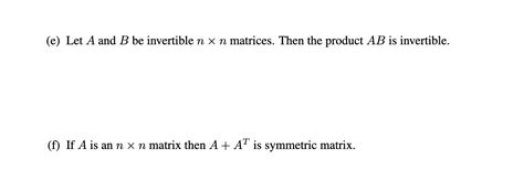 Solved 2 12 Points For Each Statement Given Determine If