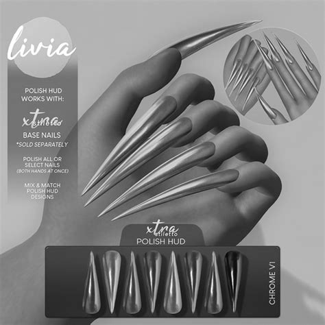 Second Life Marketplace Livia Xtra Stiletto Hud Chrome V1 Demo