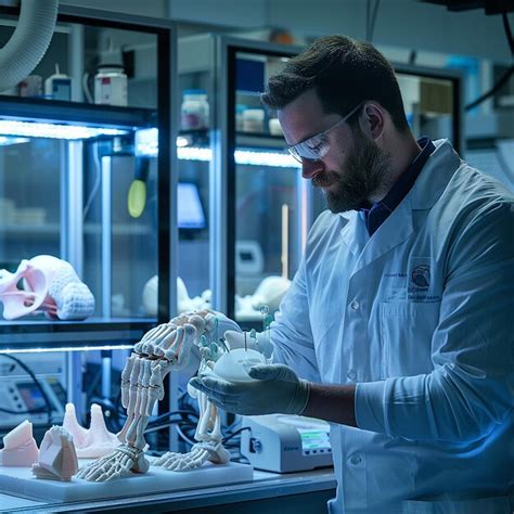 Biomedical Engineer Developing Prosthetics Premium Ai Generated Image