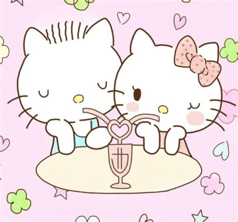 Dear Dainel And Hello Kitty Cute Cat Couple Hello Kitty Drawing