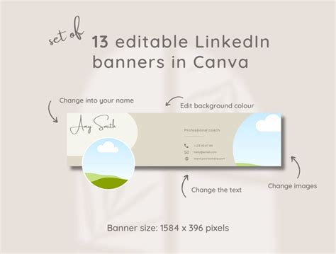Editable Professional Linkedin Banner Linkedin Banner With Contact Info Linkedin Header