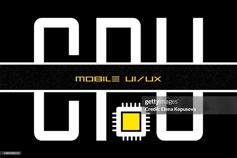 Nanotechnology Concept In Flat Style Processor Central Processing Unit