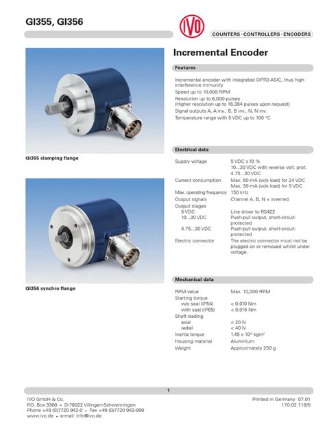 Encoder Baumer Gi355 Download Free Pdf Electrical Connector Electrical Engineering