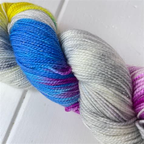 Silver Linings Sparkle Sock Yarn Greenlambkin Yarn