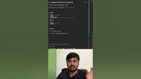Longest Palindromic Substring Leetcode 5 Tamil Python