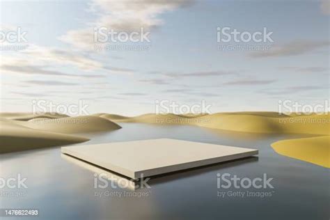 제품 전시를 위한 연단이 있는 추상적인 풍경 장면 3d 렌더링 0명에 대한 스톡 사진 및 기타 이미지 0명 강단 겨울 Istock