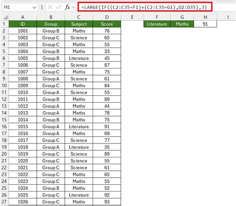 How To Use LARGE IF Formulas For Data Analysis In Excel MyExcelOnline
