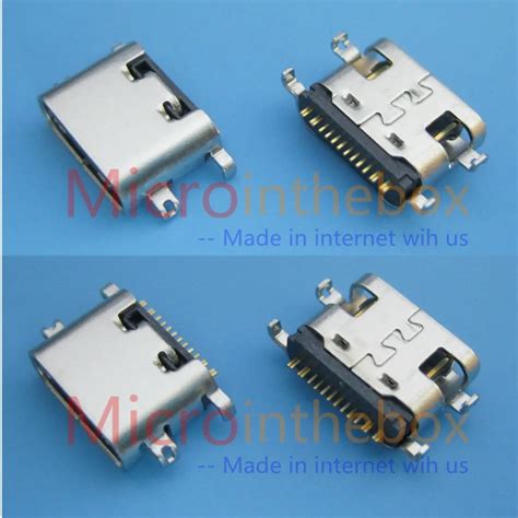 USB Connector Type C Horizontal Mid Mount P Female Type USB Mm Through Board Mm For