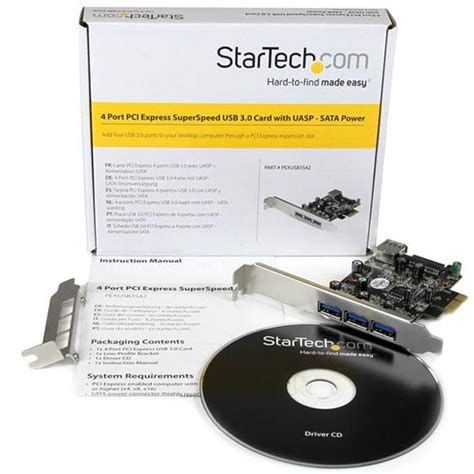 StarTech 4 Port USB 3 0 PCI Express Card PEXUSB3S42 Mwave