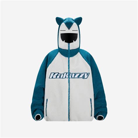 카카지 쉐르파 코트 포켓몬 잠만보 레이크 블루 Kakazzy Kream