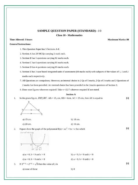 Maths Sqp 10 Pdf