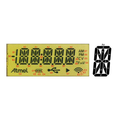 14 Segment LCD Transflective Transparent LCD Display Module Operating Temp 30 80