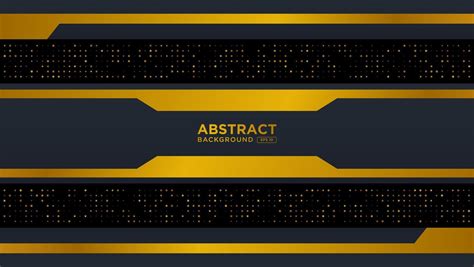 Papercut Overlaping Background Abstract Dark Background With Golden Lines And Golden Glitters