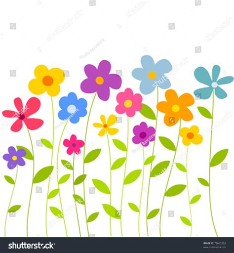 幻想春天的花朵越来越多。 矢量插图 库存矢量图（免版税）72652228 Shutterstock