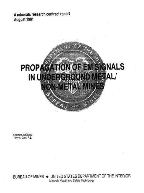 Propagation Of Em Signals In Underground Metalnon Metal Mines Pdf High Frequency Ultra Propagation Of Em Signals In Underground Metalnon Metal Mines Pdf High Frequency Ultra
