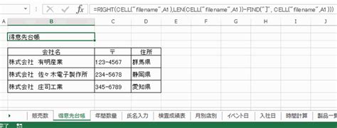 関数によるシート名の取得とvbaによるシート名一覧の作成 初心者向けexcelの使い方